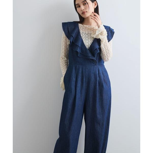 『タイムセール実施中』参考価格：7，689円発売時期：2024年06月コンディション：A（使用感なし）数回使用した程度で使用感が感じられないアイテム参考商品名：【洗える】フリル付きデニムオールインワン参考品番：2024-B-BVY54010...