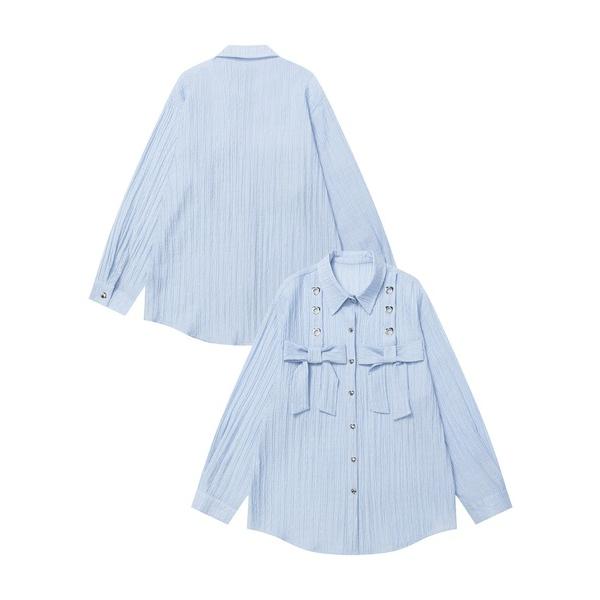 『タイムセール実施中』参考価格：6，809円発売時期：2025年03月コンディション：A（使用感なし）数回使用した程度で使用感が感じられないアイテム参考商品名：【HOOK】for girls リボンアイレットストライプロングシャツ参考品番：...