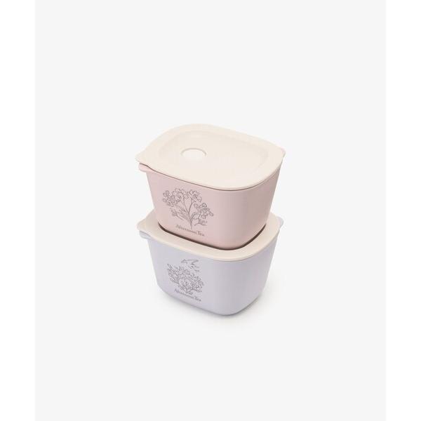 ZOZO問い合わせ番号:103704225ショップ:Afternoon Tea LIVING，アフタヌーンティー・リビングブランド:Afternoon Tea，アフタヌーンティー商品名:フラワーアート抗菌スタッキング保存容器Sセットカテゴリ...