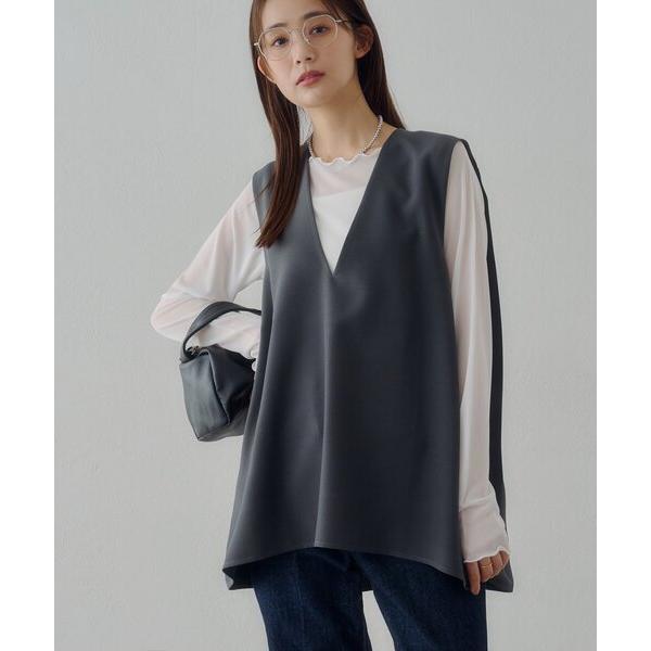 ZOZO問い合わせ番号:103704451ショップ:DISCOAT，ディスコートブランド:DISCOAT，ディスコート商品名:【Noka】裾ラウンド深Vベストカテゴリ:トップス>ベストブランド品番:DCN1061104A0004素材:...