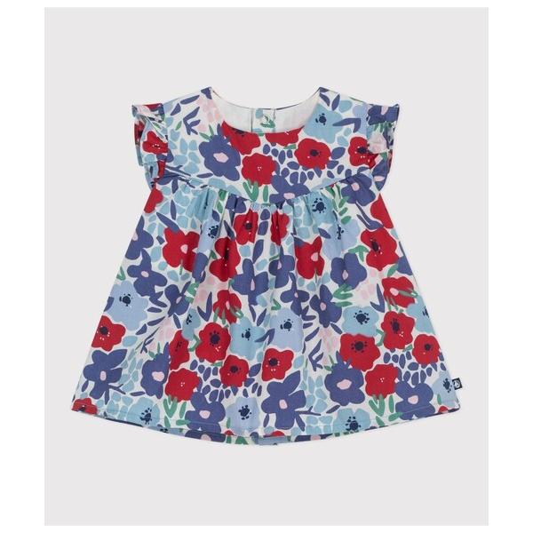 ZOZO問い合わせ番号:103704586ショップ:PETIT BATEAU，プチバトーブランド:PETIT BATEAU，プチバトー商品名:フラワープリント半袖ブラウスカテゴリ:トップス>シャツ/ブラウスブランド品番:A0FW8素材...