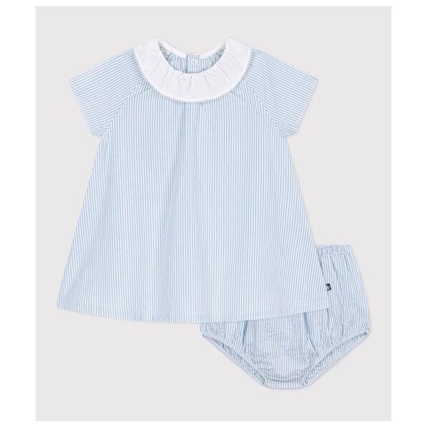 『セール実施中』ZOZO問い合わせ番号:103704598ショップ:PETIT BATEAU，プチバトーブランド:PETIT BATEAU，プチバトー商品名:シアサッカーワンピース＆ブルマセットカテゴリ:ワンピース/ドレス>ワンピース...