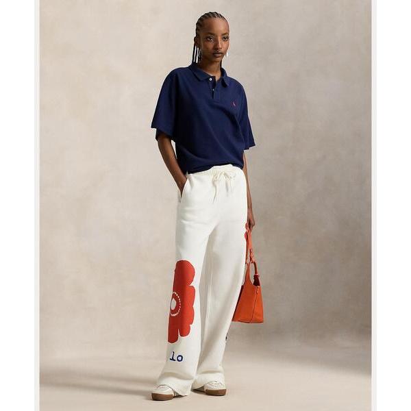 ZOZO問い合わせ番号:103705405ショップ:POLO RALPH LAUREN，ポロ ラルフ ローレンブランド:POLO RALPH LAUREN，ポロ ラルフ ローレン商品名:フローラル ロゴ フリース ワイドレッグ スウェットパ...