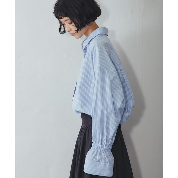 ZOZO問い合わせ番号:103709018ショップ:SMILE ORCHID，スマイルオーキッドブランド:ANOTHER S，アナザーエス商品名:カフスギャザースリーブストライプシャツカテゴリ:トップス>シャツ/ブラウスブランド品番:...