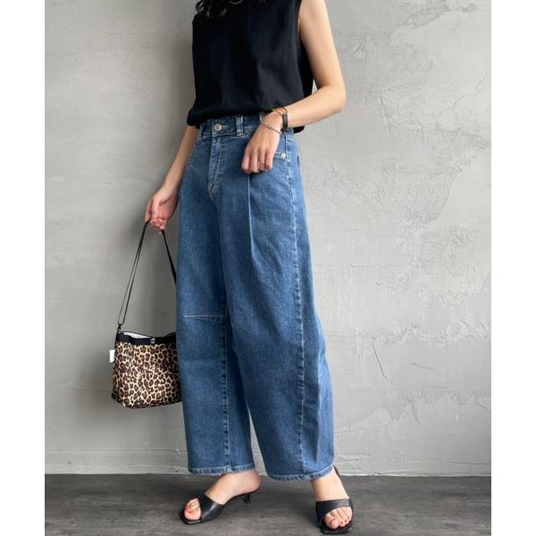 『タイムセール実施中』参考価格：12，980円発売時期：2025年03月コンディション：A（使用感なし）数回使用した程度で使用感が感じられないアイテム参考商品名：[SOMETHING/サムシング] HANA タックカーブテーパード デニムパ...