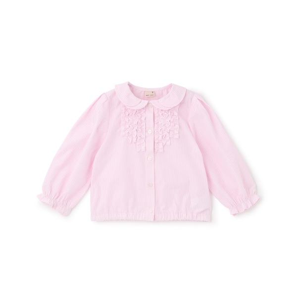 ZOZO問い合わせ番号:103740892ショップ:petit main，プティマインブランド:petit main，プティマイン商品名:ちびフリルブラウスカテゴリ:トップス>シャツ/ブラウスブランド品番:9661214素材:オフホワ...