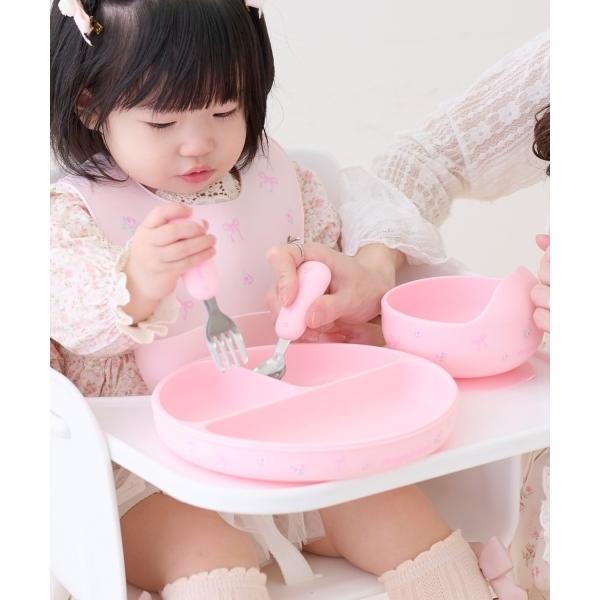 ZOZO問い合わせ番号:103740928ショップ:NARUMIYA ONLINE，ナルミヤ オンラインブランド:mezzo piano，メゾピアノ商品名:バラ柄 シリコン食器セットカテゴリ:ママ＆ベビー>マグ/哺乳瓶/お食事グッズブ...