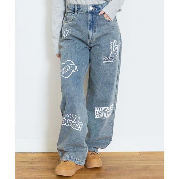 ZOZO問い合わせ番号:103740931ショップ:NARUMIYA ONLINE，ナルミヤ オンラインブランド:LOVETOXIC，ラブトキシック商品名:【LTXC】ワッペンデザインデニムパンツカテゴリ:パンツ>デニムパンツブランド...
