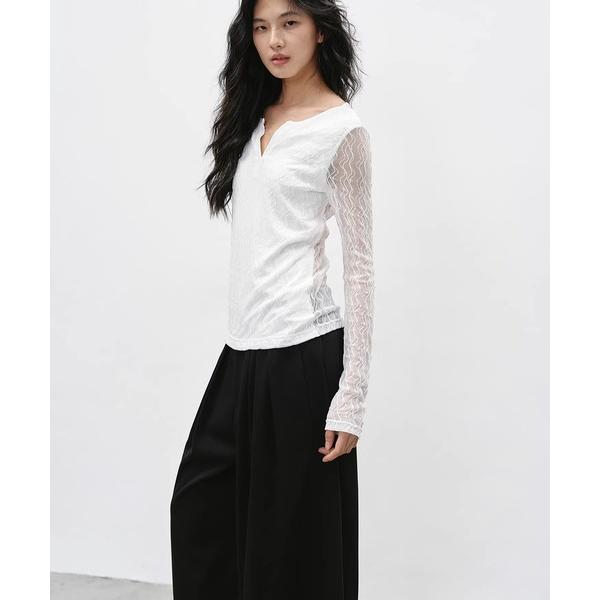 ZOZO問い合わせ番号:103740980ショップ:chuclla，チュクラブランド:EIGHTHMONTH，エイスマンス，Fano Studios，ファノ ストゥディオズ商品名:バックシアーレーストップス EM26s049【EIGHTHM...