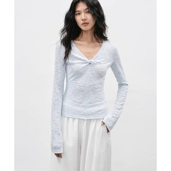 ZOZO問い合わせ番号:103740981ショップ:chuclla，チュクラブランド:EIGHTHMONTH，エイスマンス，Fano Studios，ファノ ストゥディオズ商品名:フロントノットVネックトップス EM26s050【EIGHT...