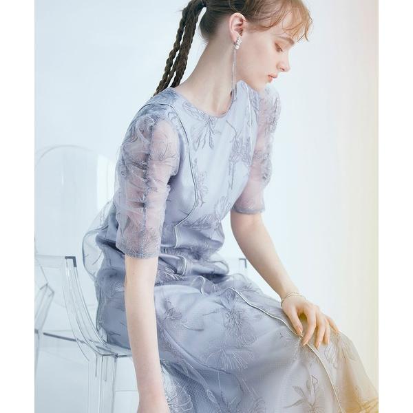 ZOZO問い合わせ番号:103741202ショップ:AIMER，エメブランド:AIMER，エメ商品名:ミストチュールフラワーモチーフラメ刺繍パイピングデザインパーティードレス　結婚式　お呼ばれ　ドレス　20代 30代カテゴリ:ワンピース/ド...