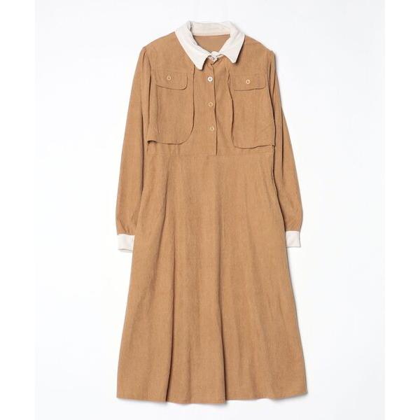 『タイムセール実施中』参考価格：4，950円発売時期：2025年01月コンディション：B（目立つ使用感なし）使用感が少ない、または気にならないアイテム内側：毛玉ベルト：欠損参考商品名：配色コーデュロイワンピース ベルト付き参考品番：XNAN...