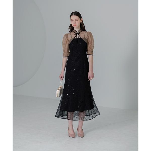 『セール実施中』参考価格：17，899円発売時期：2024年03月コンディション：D（傷・汚れあり）傷や汚れがあるが使用には問題ないアイテム首周り・脇：汚れ付属品：タグ参考商品名：【LEJA】スパンコール刺しゅうボタニカルマーメイドケープボ...