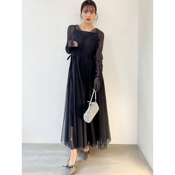 ZOZO問い合わせ番号:103777565ショップ:SNIDEL，スナイデルブランド:SNIDEL，スナイデル商品名:チュールボリュームドレスカテゴリ:ワンピース/ドレス>ドレスブランド品番:SWFO261072素材:ワンピース: ポ...