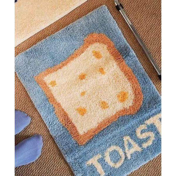 『セール実施中』ZOZO問い合わせ番号:103778189ショップ:Teem Store，チームストアブランド:pyornim，ピョルニム商品名:【26年春夏新作】タフティング アソートミニラグマット 40×60cm 目玉焼き パン ロゴ ...