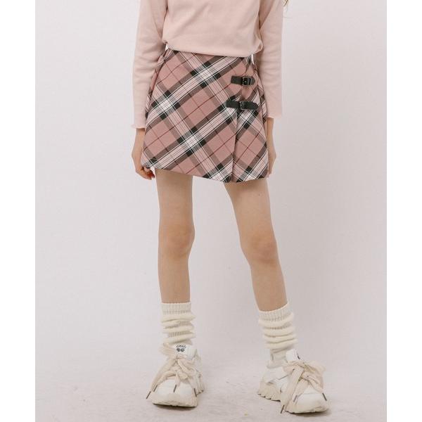 ZOZO問い合わせ番号:103778437ショップ:moredays store，モアデイズ・ストアブランド:URBAN CHERRY，アーバンチェリー商品名:【インナーパンツ付き】ダブルベルトチェックラップスカートカテゴリ:スカート&gt...