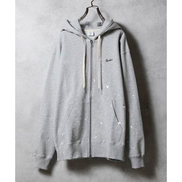 ZOZO問い合わせ番号:103778551ショップ:NUMBER (N)INE，ナンバーナインブランド:NUMBER (N)INE，ナンバーナイン商品名:HAND PAINTED FIRM COTTON FULL ZIP SWEAT HOO...