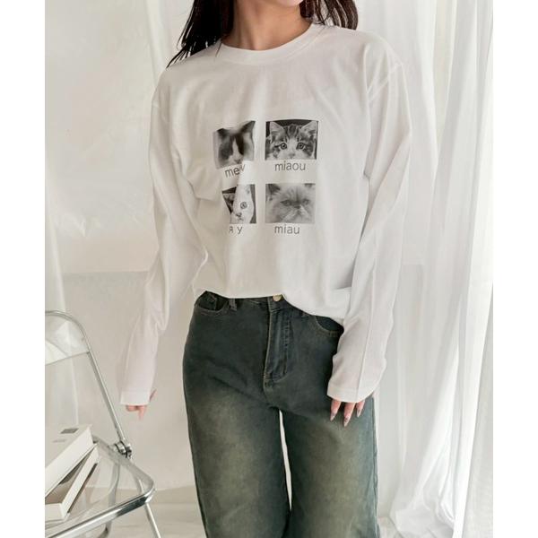 『タイムセール実施中』ZOZO問い合わせ番号:103778706ショップ:merrylatte，メリーラテブランド:etta，エタ商品名:アニマルモノクロロンT／長袖Tシャツカテゴリ:トップス>Tシャツ/カットソーブランド品番:e-6...