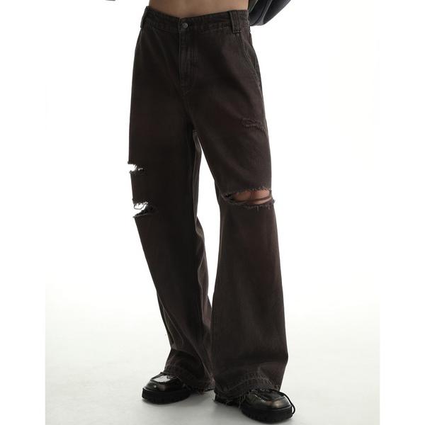 『タイムセール実施中』参考価格：24，980円発売時期：2023年09月コンディション：B（目立つ使用感なし）使用感が少ない、または気にならないアイテムポケット：毛玉前身頃：汚れ参考商品名：セミワイド ダメージ加工デニムパンツ NZK614...