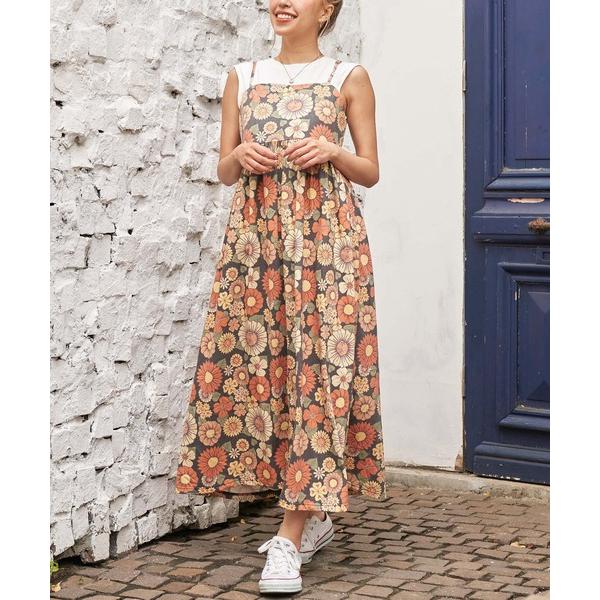 『タイムセール実施中』参考価格：4，290円発売時期：2023年05月コンディション：S（新品同様）タグ付きの未使用、または新品同様のアイテム付属品：タグ参考商品名：レトロフラワー切替キャミワンピース参考品番：857-5613【商品に関する...