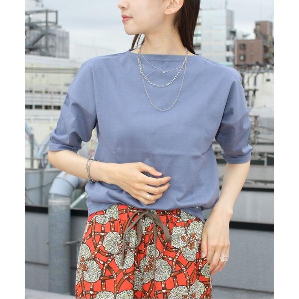 参考価格：8，800円発売時期：2022年03月コンディション：C（やや使用感あり）使用感があり、やや気になる傷や汚れがあるアイテム全体的：毛玉、色あせ参考商品名：ORCIVAL/オーシバル　40/2 ボートネックドロップショルダーハーフス...