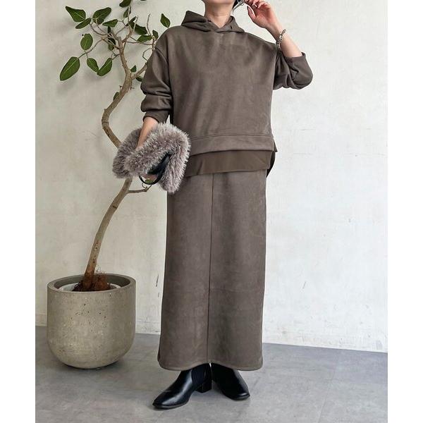 『セール実施中』ZOZO問い合わせ番号:103809660ショップ:un dix cors，アンディコールブランド:un dix cors，アンディコール商品名:フェイクスエードセットアップカテゴリ:ワンピース/ドレス>ワンピースブラ...