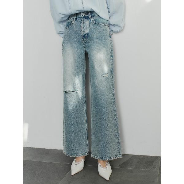 ZOZO問い合わせ番号:103814818ショップ:anuans，アニュアンスブランド:anuans，アニュアンス商品名:ダメージワイドデニムカテゴリ:パンツ>デニムパンツブランド品番:1526222077-0素材:表地：綿100%裏...