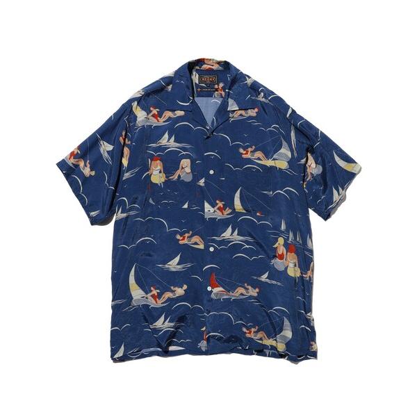 ZOZO問い合わせ番号:103815320ショップ:BEAMS MEN，ビームス メンブランド:BEAMS PLUS，ビームスプラス商品名:Open Collar Cupro Printカテゴリ:トップス>シャツ/ブラウスブランド品番...