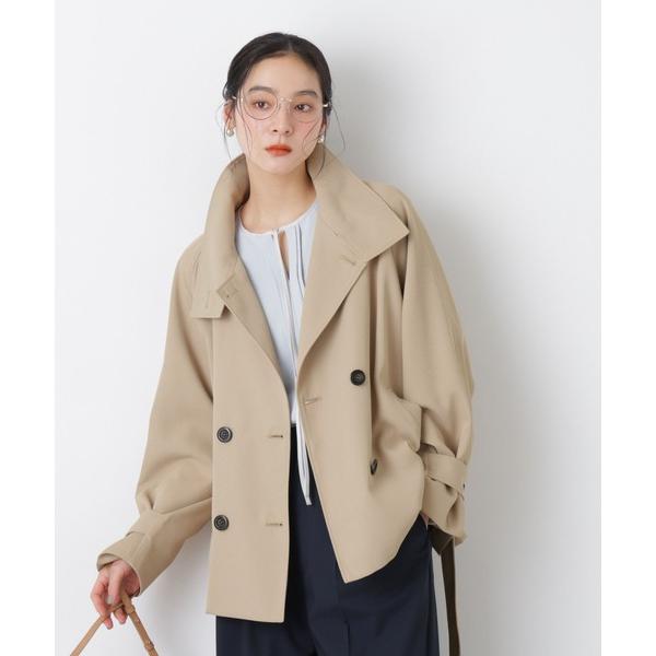 ZOZO問い合わせ番号:103816318ショップ:NANO universe，ナノユニバースブランド:NANO universe，ナノユニバース商品名:エアリーツイルベルテッドショートコートカテゴリ:ジャケット/アウター>トレンチコ...