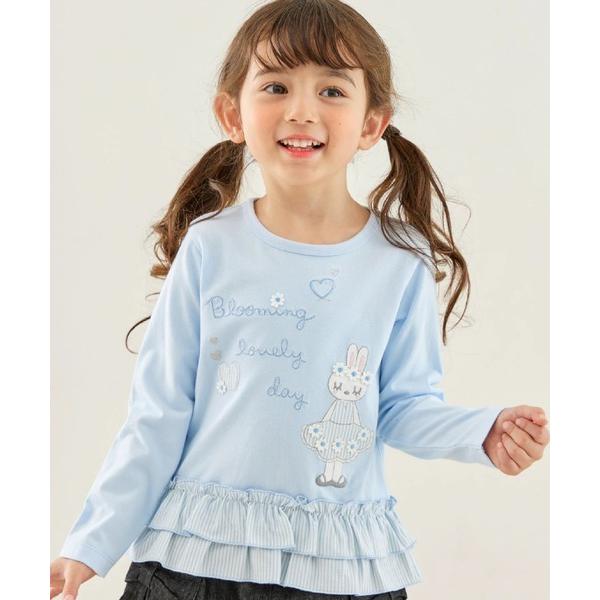 ZOZO問い合わせ番号:103817046ショップ:KP，ケーピーブランド:KP，ケーピー商品名:mimiちゃん 段フリル長袖チュニックカテゴリ:トップス>Tシャツ/カットソーブランド品番:2161205素材:本体：綿100% 別布：...