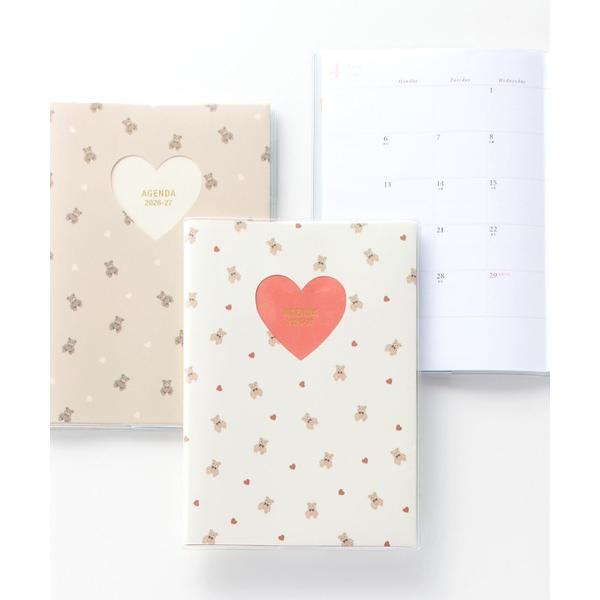 ZOZO問い合わせ番号:103817210ショップ:MARK'S，マークスブランド:MARK'S，マークス商品名:マークス 手帳 2026 スケジュール帳 2026年3月始まり 月間ブロック B6正寸 ホール・ハート・テディベアカテゴリ:雑...