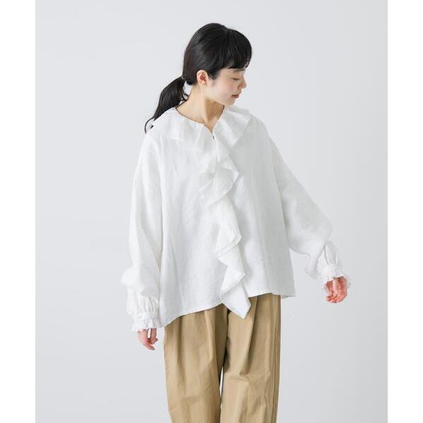 ZOZO問い合わせ番号:103817960ショップ:かぐれ，かぐれブランド:かぐれ，カグレ商品名:リネンフリルカラーシャツカテゴリ:トップス>シャツ/ブラウスブランド品番:GA26130-2030115素材:リネン100%原産国:中国...