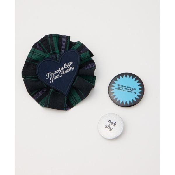 ZOZO問い合わせ番号:103819485ショップ:SLY，スライブランド:SLY，スライ商品名:BADGE SET バッジセットカテゴリ:雑貨/ホビー>バッジブランド品番:030JSA56-2201素材:[本体]ポリエステル:ブリキ...