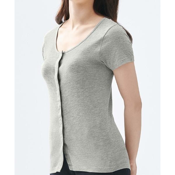 『タイムセール実施中』※このアイテムは返品・交換対象外商品です。ZOZO問い合わせ番号:103819814ショップ:GUNZE，グンゼブランド:GUNZE，グンゼ商品名:SELFEAR/セルフェア 着脱しやすい 前開きインナー 2分袖クリッ...