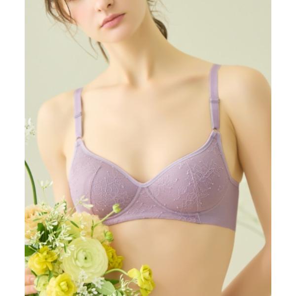 『タイムセール実施中』ZOZO問い合わせ番号:103819832ショップ:GUNZE，グンゼブランド:GUNZE，グンゼ商品名:KIREILABO/キレイラボ 締め付けずバストをやさしく補整 ノンワイヤーブラジャー 肌側綿100％ レースタ...