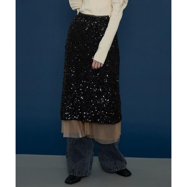 『タイムセール実施中』参考価格：17，930円発売時期：2023年09月コンディション：A（使用感なし）数回使用した程度で使用感が感じられないアイテム参考商品名：Multi Way Sequin Skirt /マルチウェイスパンコールスカー...