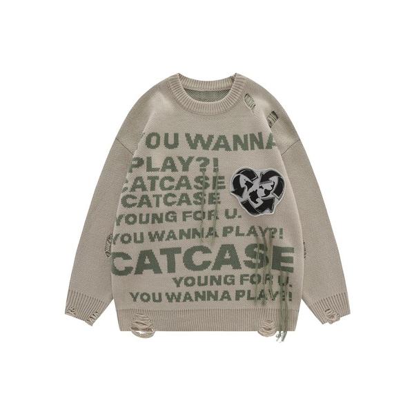 参考価格：8，019円発売時期：2022年10月コンディション：D（傷・汚れあり）傷や汚れがあるが使用には問題ないアイテム袖・前身頃：ほつれ全体的：毛玉参考商品名：【HOOK】英字総柄ダメージ加工ニット参考品番：YIT1991-92452a...