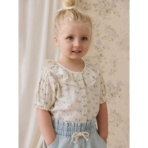 ZOZO問い合わせ番号:103855842ショップ:JAMIE KAY，ジェイミーケイブランド:JAMIE KAY，ジェイミーケイ商品名:モスリン半袖ブラウス Molly Blueカテゴリ:トップス>シャツ/ブラウスブランド品番:JK...