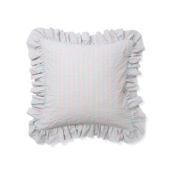 ZOZO問い合わせ番号:103855999ショップ:Francfranc，フランフランブランド:Francfranc，フランフラン商品名:フリルチェック クッションカバー 450×450 ピンク×ブルー（A-007）カテゴリ:インテリア&g...