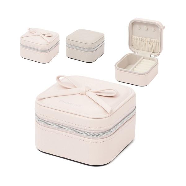 ZOZO問い合わせ番号:103856067ショップ:Francfranc，フランフランブランド:Francfranc，フランフラン商品名:リボン トラベルジュエリーボックス S ライトピンク 旅行 アクセサリー収納 コンパクトカテゴリ:イン...