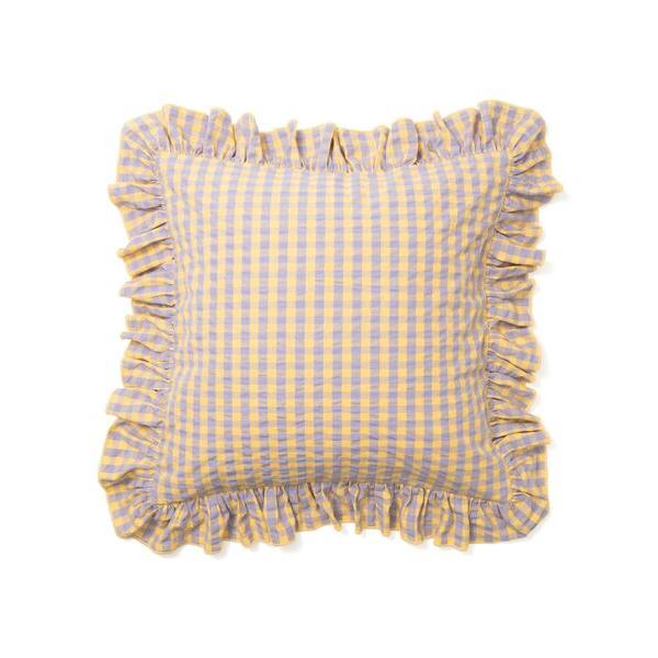 ZOZO問い合わせ番号:103856080ショップ:Francfranc，フランフランブランド:Francfranc，フランフラン商品名:フリルチェック クッションカバー 450×450 イエロー×パープル（A-046）カテゴリ:インテリア...