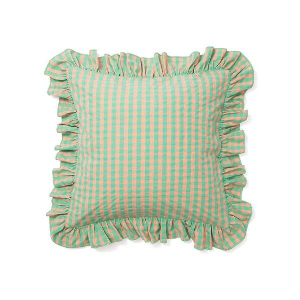 ZOZO問い合わせ番号:103856114ショップ:Francfranc，フランフランブランド:Francfranc，フランフラン商品名:フリルチェック クッションカバー 450×450 グリーン×オレンジ（A-053）カテゴリ:インテリア...