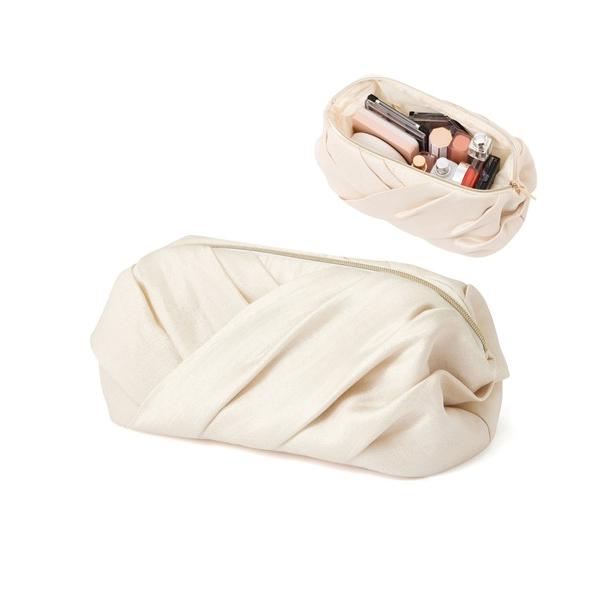 ZOZO問い合わせ番号:103856177ショップ:Francfranc，フランフランブランド:Francfranc，フランフラン商品名:パールブロッサム ワイヤーポーチ アイボリー ポケット付き 化粧ポーチ コスメ収納カテゴリ:財布/小物...