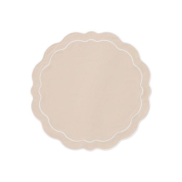 ZOZO問い合わせ番号:103856197ショップ:Francfranc，フランフランブランド:Francfranc，フランフラン商品名:スカラップランチマット ベージュカテゴリ:食器/キッチン>ランチョンマット/テーブルウェアブラン...