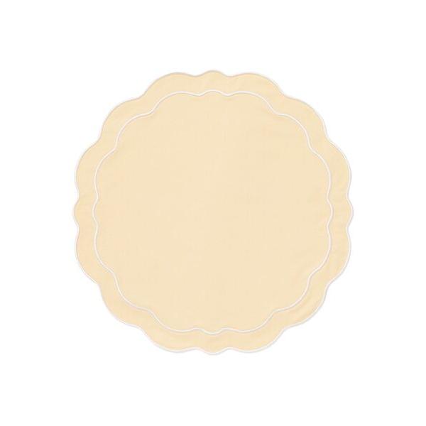 ZOZO問い合わせ番号:103856198ショップ:Francfranc，フランフランブランド:Francfranc，フランフラン商品名:スカラップランチマット イエローカテゴリ:食器/キッチン>ランチョンマット/テーブルウェアブラン...