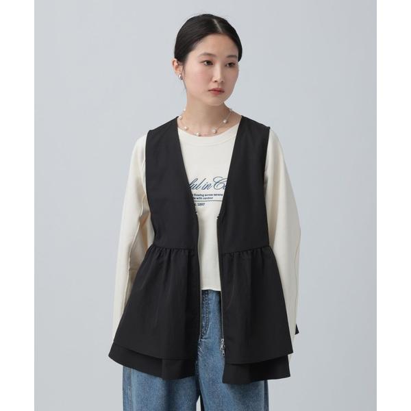 ZOZO問い合わせ番号:103856442ショップ:LEPSIM，レプシィムブランド:LEPSIM，レプシィム商品名:WZIPギャザーベスト　641247カテゴリ:トップス>ベストブランド品番:641247素材:表地：ナイロン54%、...