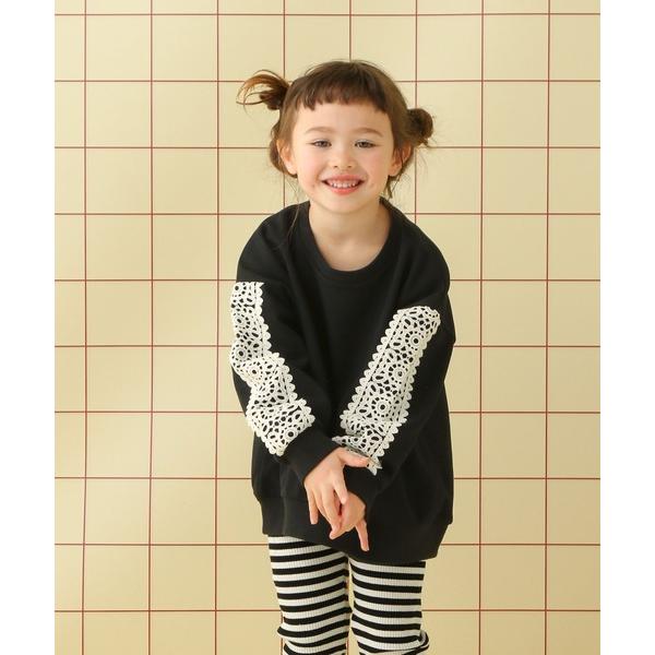 ZOZO問い合わせ番号:103856446ショップ:LEPSIM，レプシィムブランド:LEPSIM，レプシィム商品名:【KIDS】袖クロシェスウェットプルオーバー　652787カテゴリ:トップス>スウェットブランド品番:652787素...