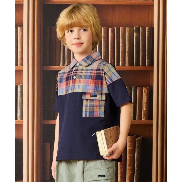 ZOZO問い合わせ番号:103857151ショップ:Combi mini，コンビミニブランド:combimini，コンビミニ商品名:チェック切り替え半袖BIGポロシャツカテゴリ:トップス>ポロシャツブランド品番:567196素材:本体...