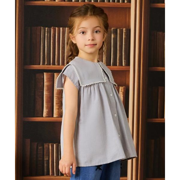 ZOZO問い合わせ番号:103857288ショップ:Combi mini，コンビミニブランド:combimini，コンビミニ商品名:半袖セーラー襟ブラウスカテゴリ:トップス>シャツ/ブラウスブランド品番:567195素材:綿60%ポリ...