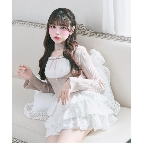 ZOZO問い合わせ番号:103857362ショップ:OLIVE des OLIVE，オリーブ デ オリーブブランド:OLIVE des OLIVE，オリーブデオリーブ商品名:【Belle Charme】Layered Frill Mini ...